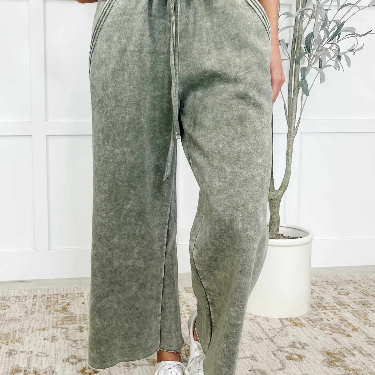 Zenana In or Out Wide Leg Cropped Pants Lt Olive – Ruby Idol Apparel