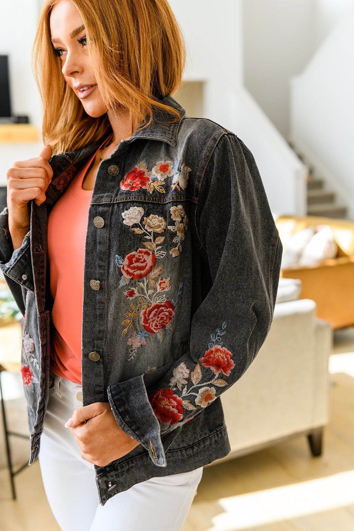 Andree By Unit Lovely Visions Flower Embroidered Jacket – Ruby Idol Apparel